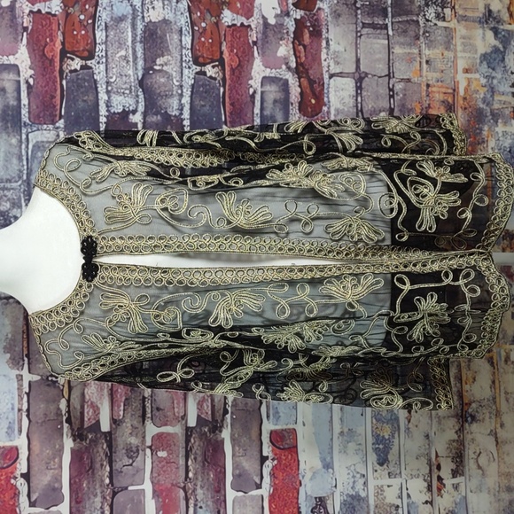 I.C.S. | Jackets & Coats | Ics Embellished Sheer Mesh Jacket | Poshmark